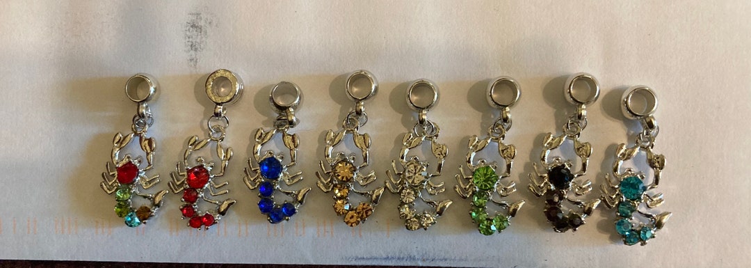 Scorpion Spacer Bead,Silver European Crystal Jewelry Spacer, Scrapbook ...