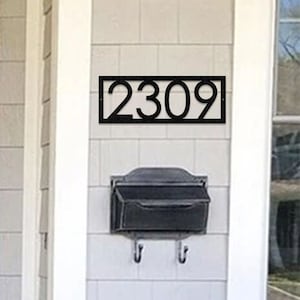 House Number Metal Sign | Outdoor Sign | House Numbers | Address Sign ...