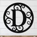 Round Personalized Metal Monogram Sign Wedding Gift. Family Name Sign ...