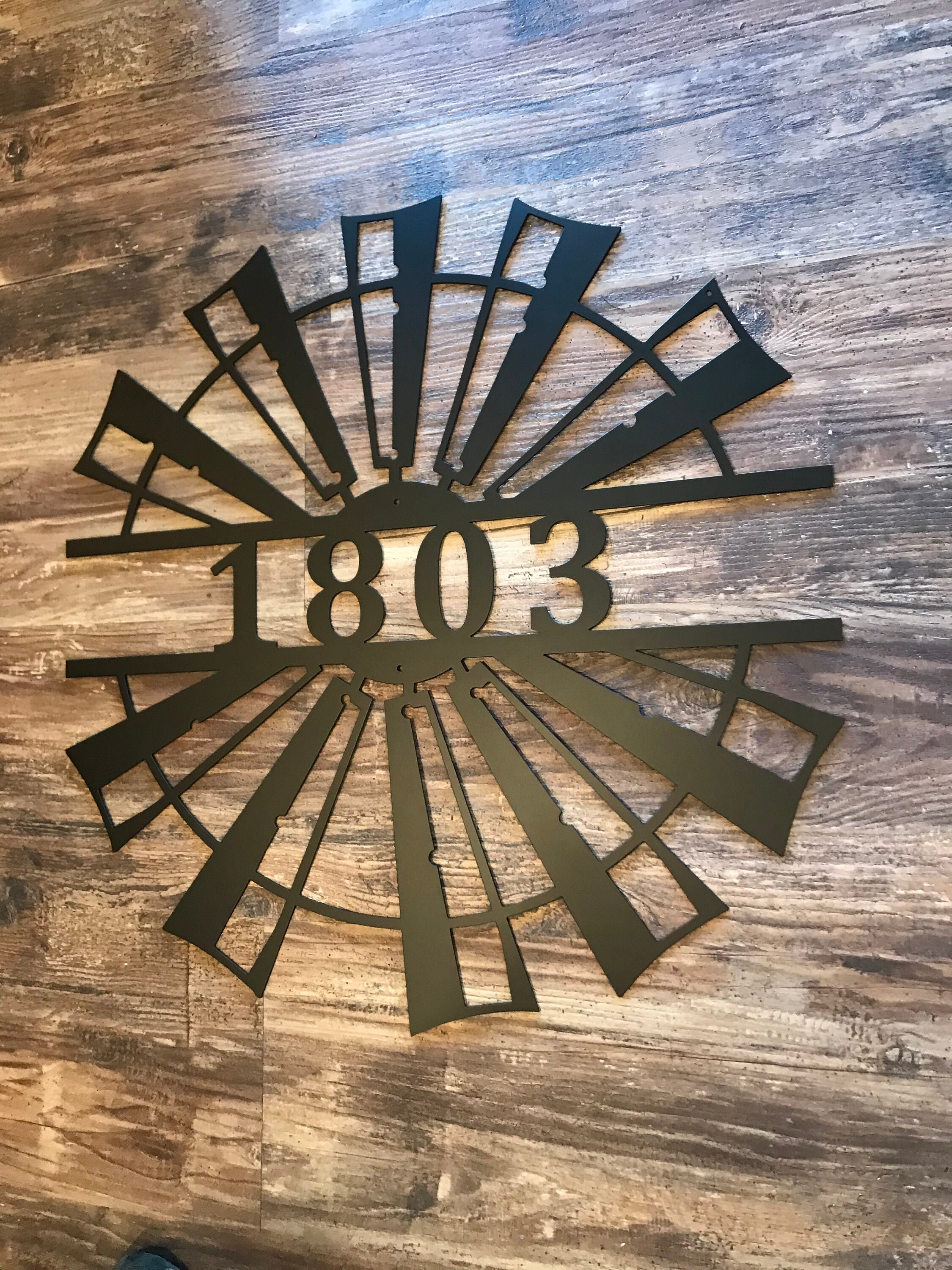 Windmill Monogram Sign Made Out of 16 Gauge Steel Then Powder Coated in ...