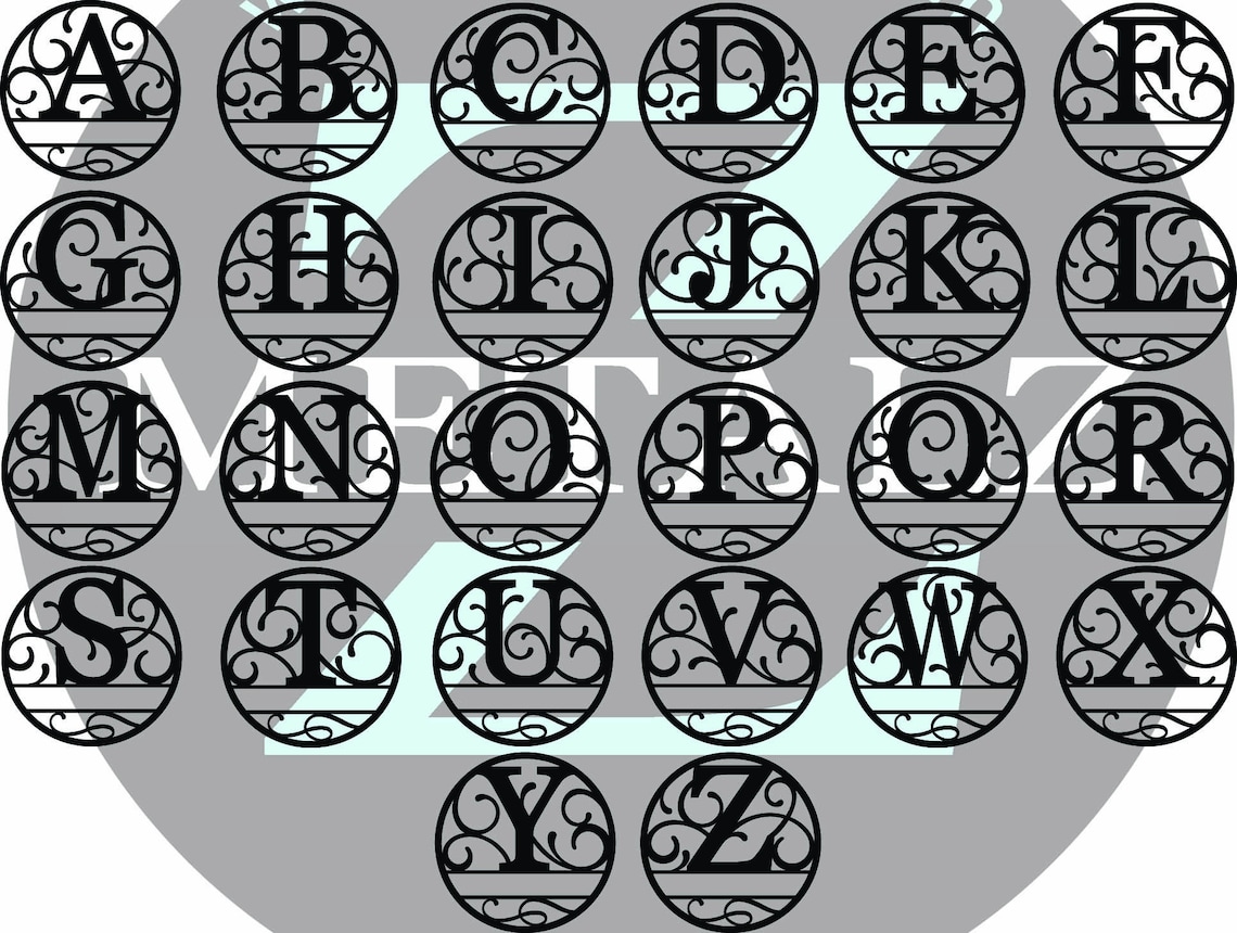 Round Personalized Metal Monogram Sign. Wedding Gift. Family | Etsy