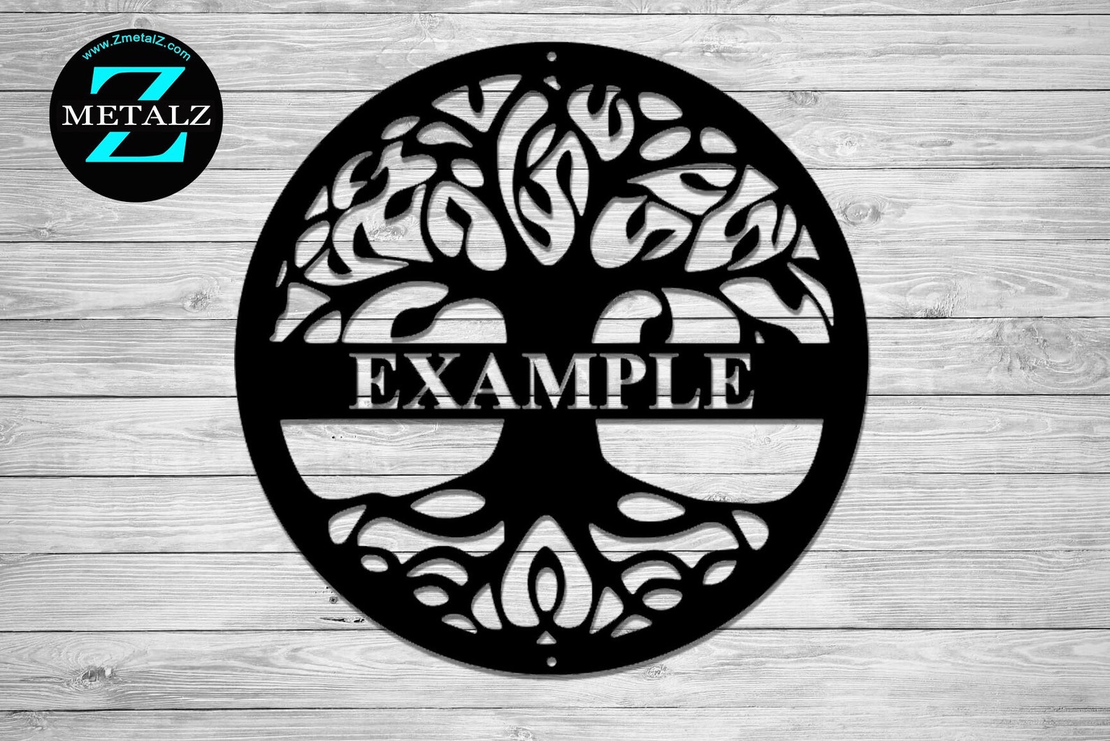 Personalized Metal Tree Wall Art With Last Name - Etsy