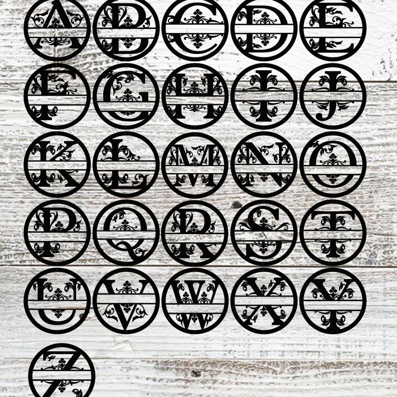 Circle Letter Monogrampersonalized Metal Monogram Wedding - Etsy