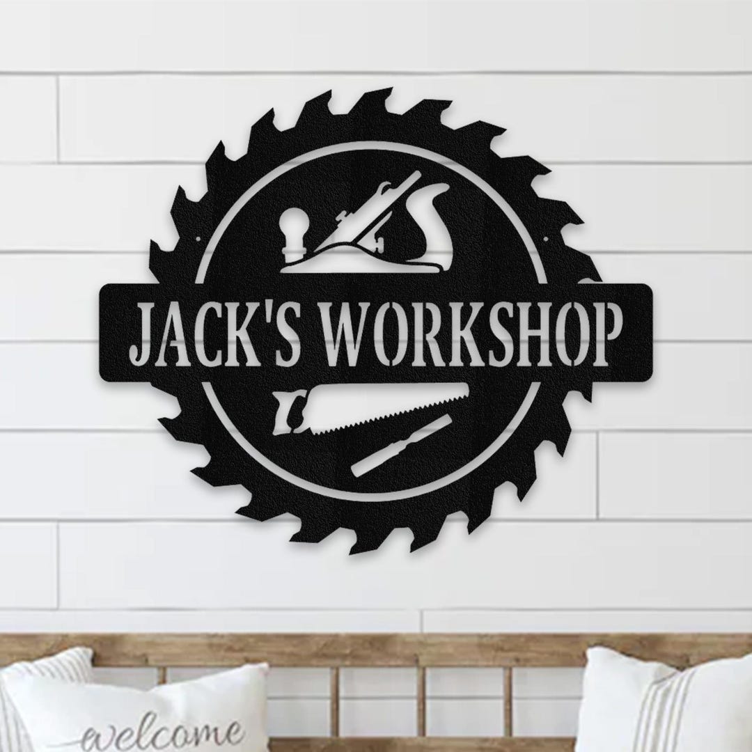 Custom Metal Workshop Sign: Personalized Garage Decor - Etsy