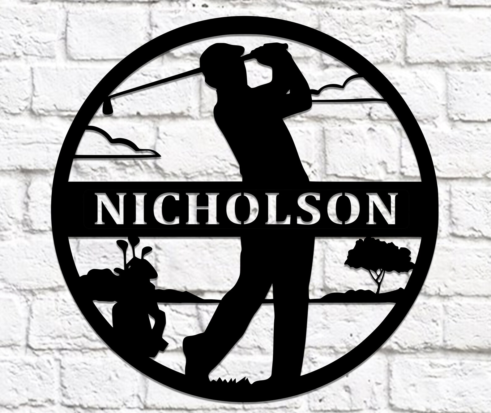 Personalized GOLF Name Sign / Metal Wall Decor / Monogram Name - Etsy
