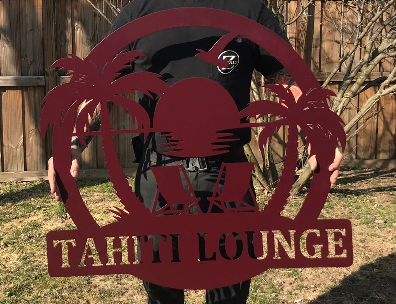 Sunset Beach Sign Personalized Metal Monogram Wedding Gift. - Etsy