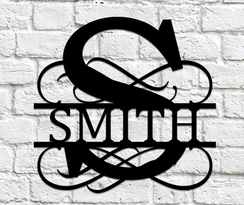 Round Personalized Metal Monogram Sign. Wedding Gift. Family - Etsy