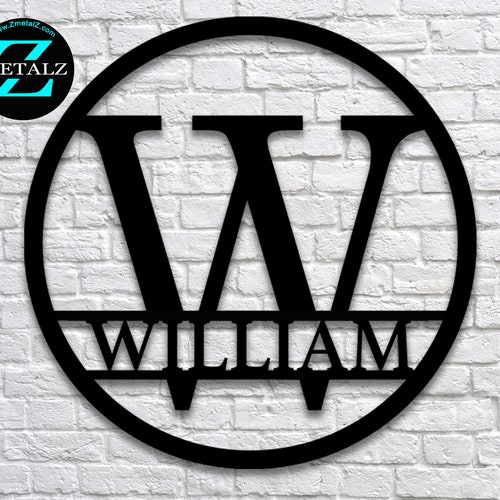 Personalized Family Name Metal Sign Metal Monogram Sign Last - Etsy
