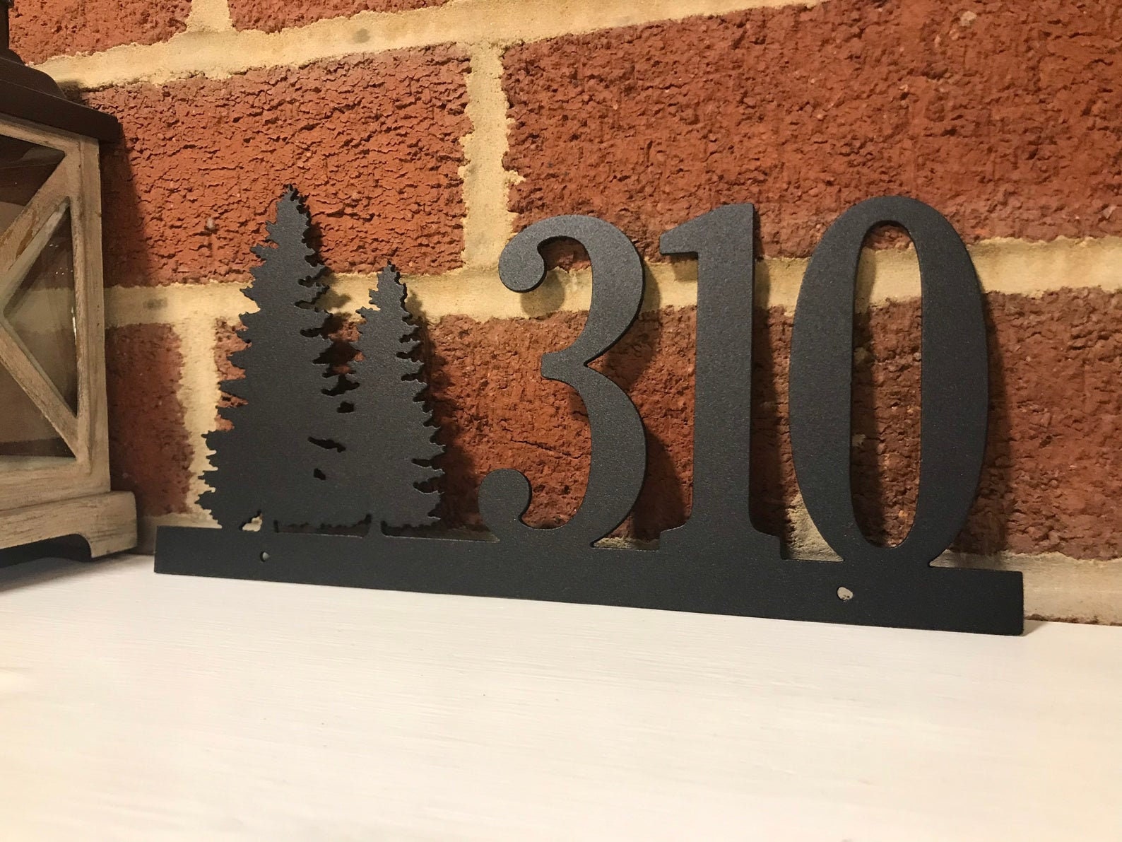 Pine Tree House Number Metal Sign Outdoor Sign House - Etsy