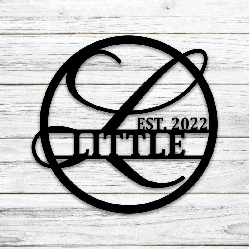 Last Name Metal Sign - Etsy