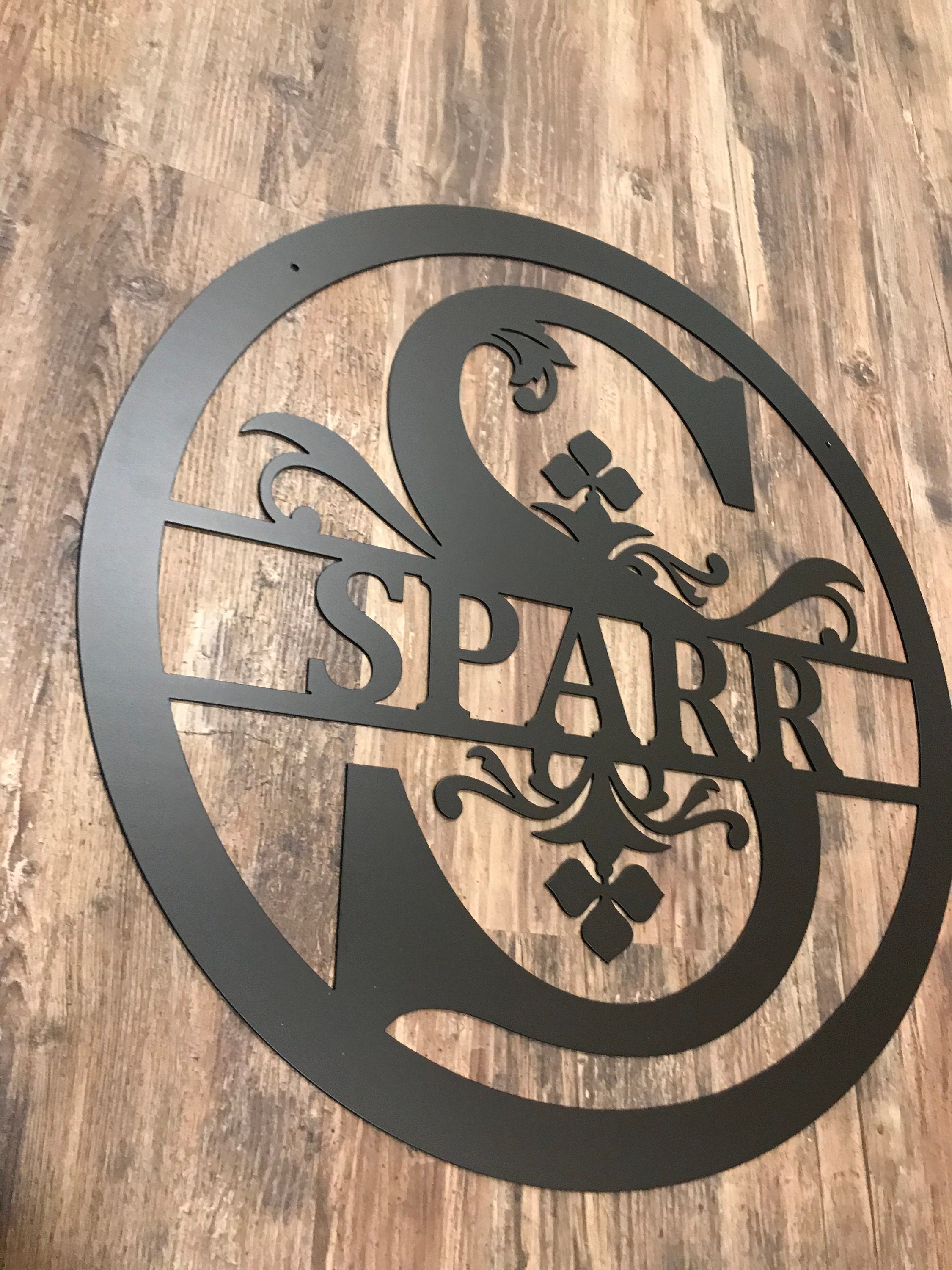 Circle Letter Monogrampersonalized Metal Monogram Wedding | Etsy