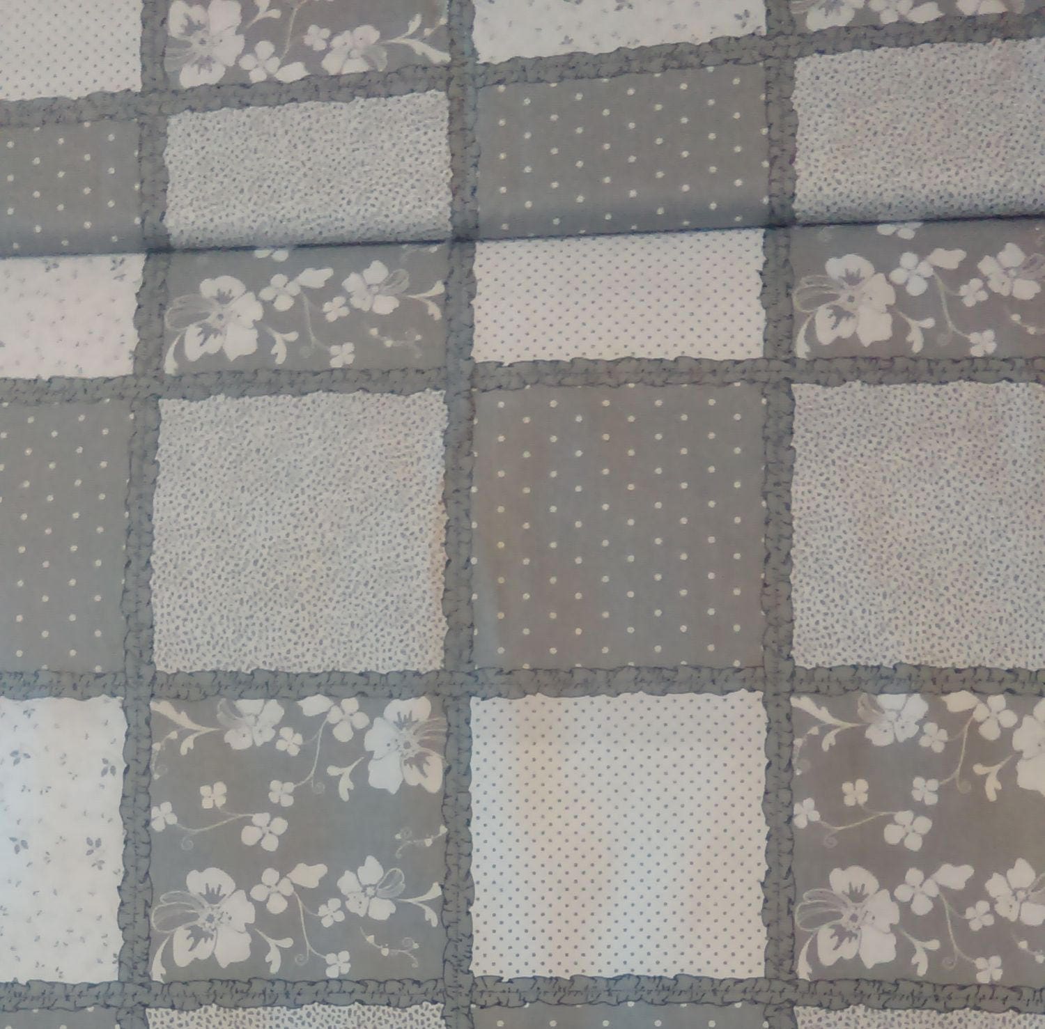 Patchwork *PINK* GREY* 100% Cotton Fabric Material by the Metre 160 Cm ...