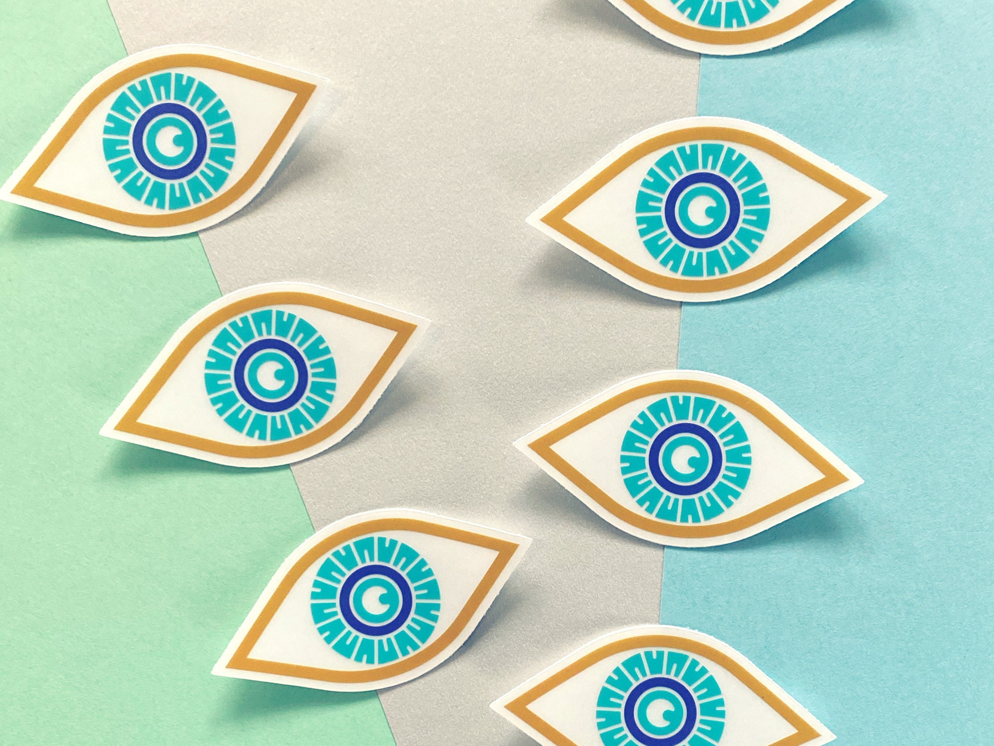 All-seeing Eye Clear Vinyl Sticker Cute Moon Eye Sticker Waterproof ...