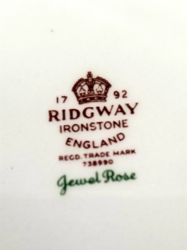 4 Vintage Ridgeway Jewel Rose Ironstone England Dinner Plates-eating ...