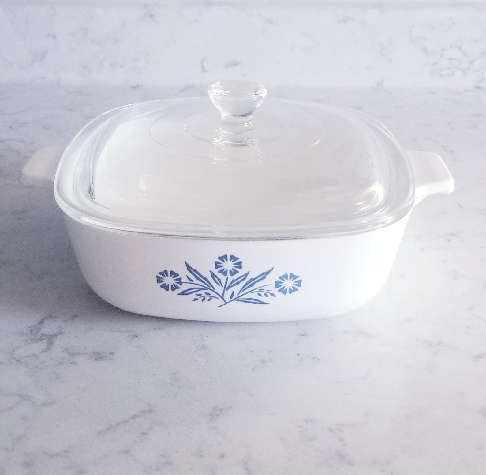 Blue Cornflower Corning Ware Covered Casserole Dish,pyrex,serving Bowl ...