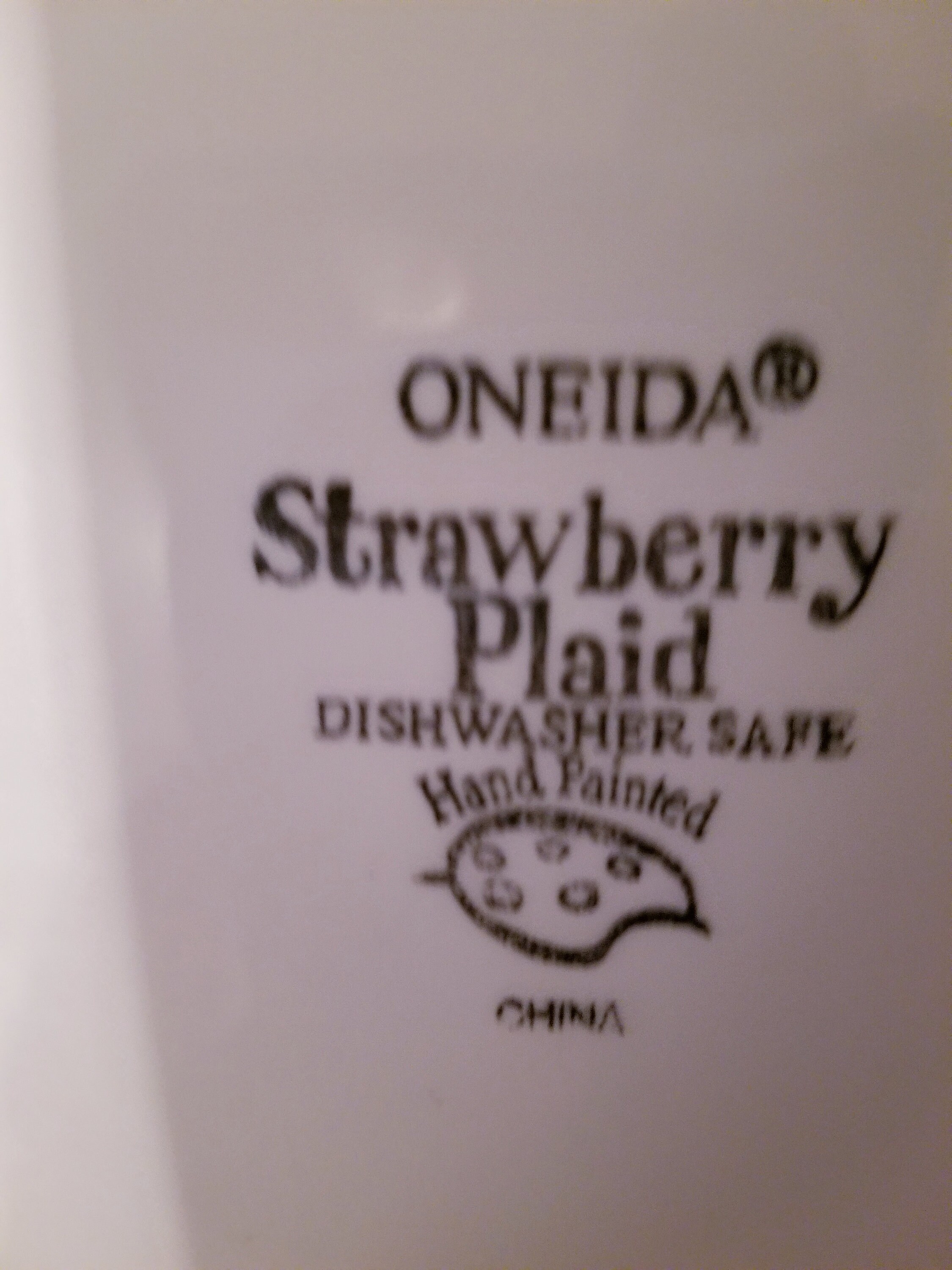 Oneida Strawberry Plaid Large Platter-plate- Dish-transfertray ...