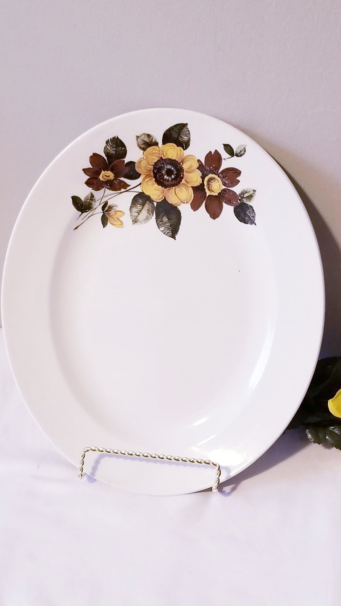 Vintage (1950s) Alfred Clough LTD England Oval Shape Serving Platter ...