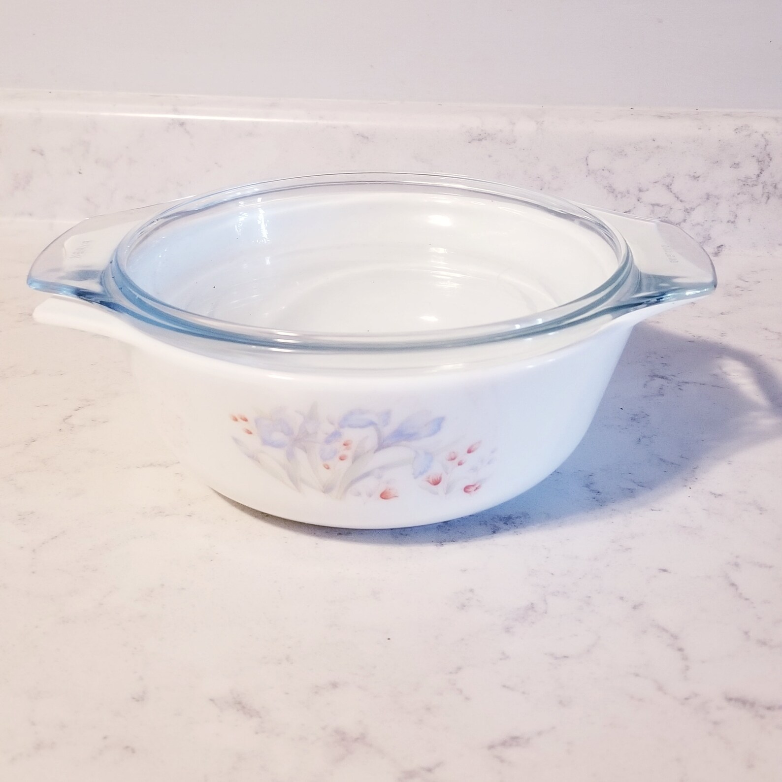 Vintage Blue Iris English Pyrex-dinnerware-stoneware-servingbowl ...