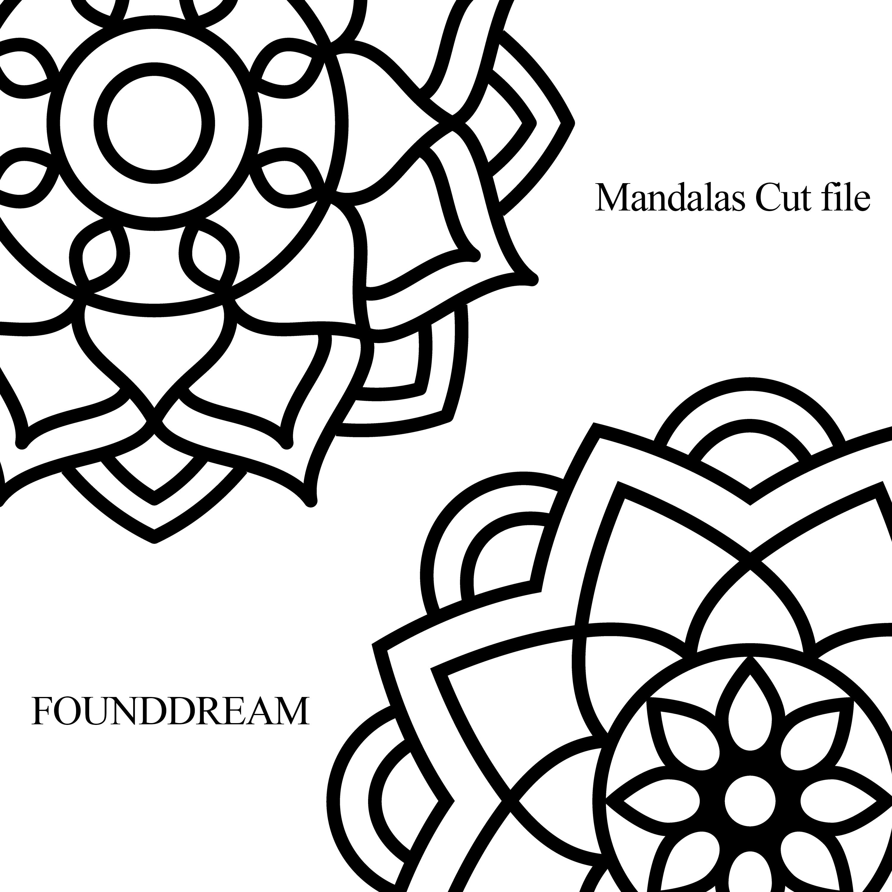 Mandalas Svg Cut File Mandala Clip Art Silhouette Cut File | Etsy