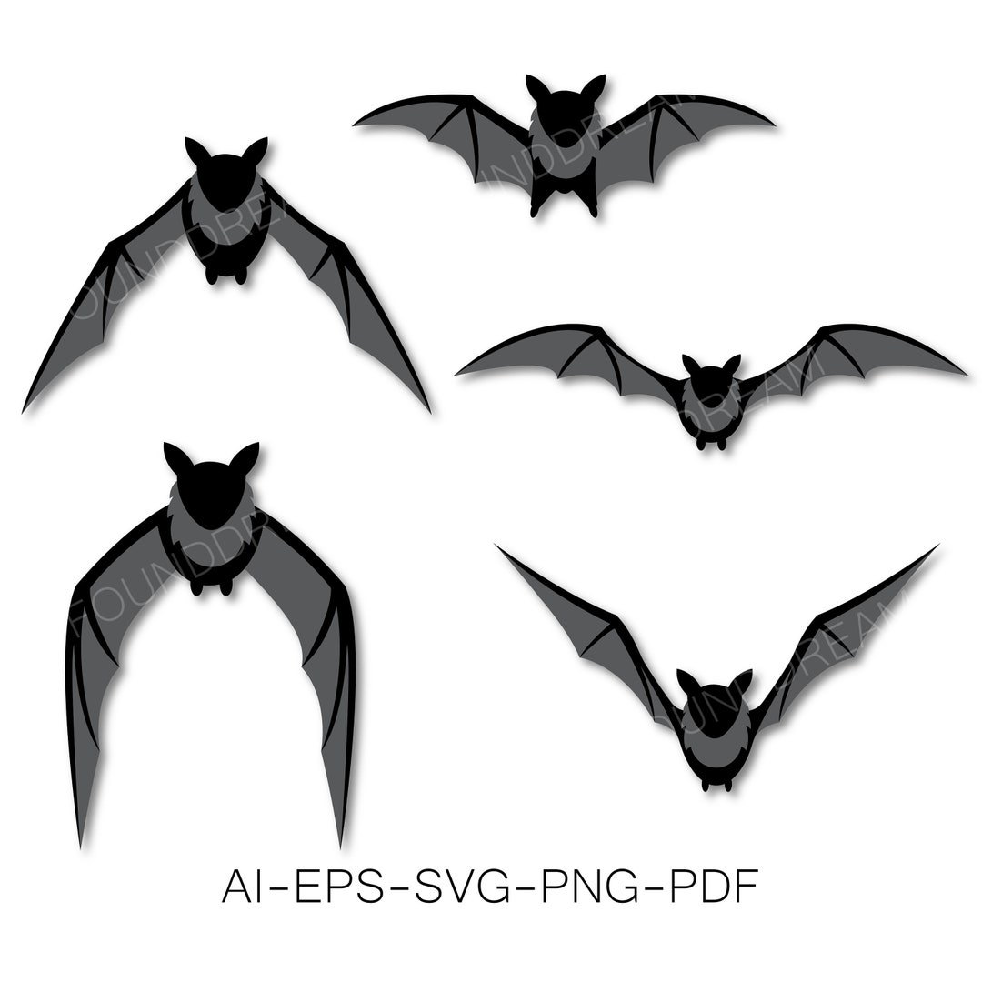 Bat SVG Cut File, Bat Stickers, Bat Cut Files for Silhouette, Mug ...