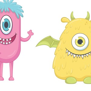 Little Monster Clipart / Monsters Clip Art / Monsters Vector / Monsters ...