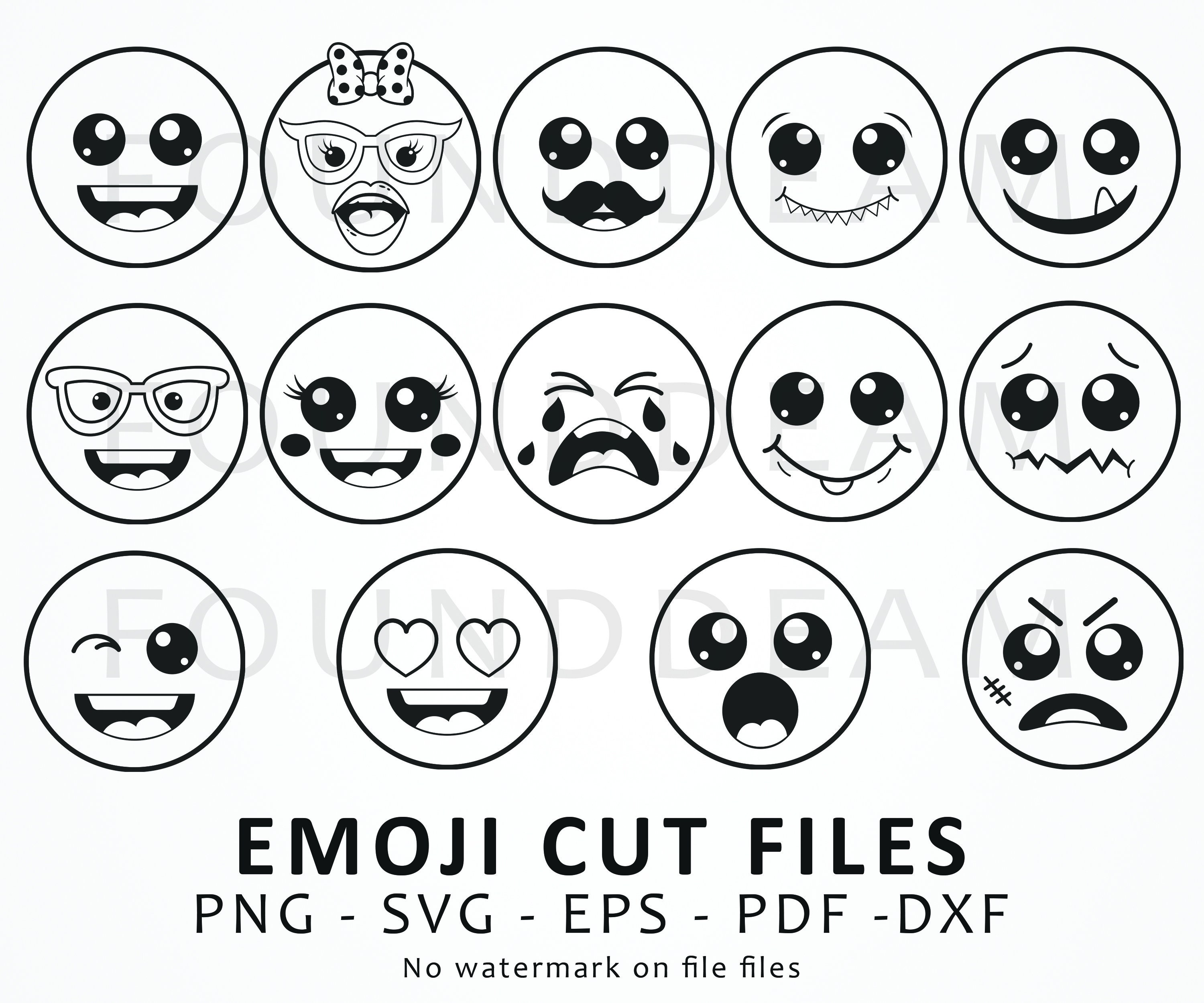 Emoji SVG Cut File Emoji Svg Bundle Emoji Clipart Emoji - Etsy Canada