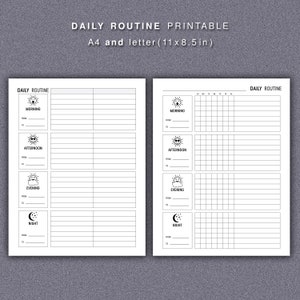 Daily Routine / Daily Routine Checklist / Daily Routine Printable ...