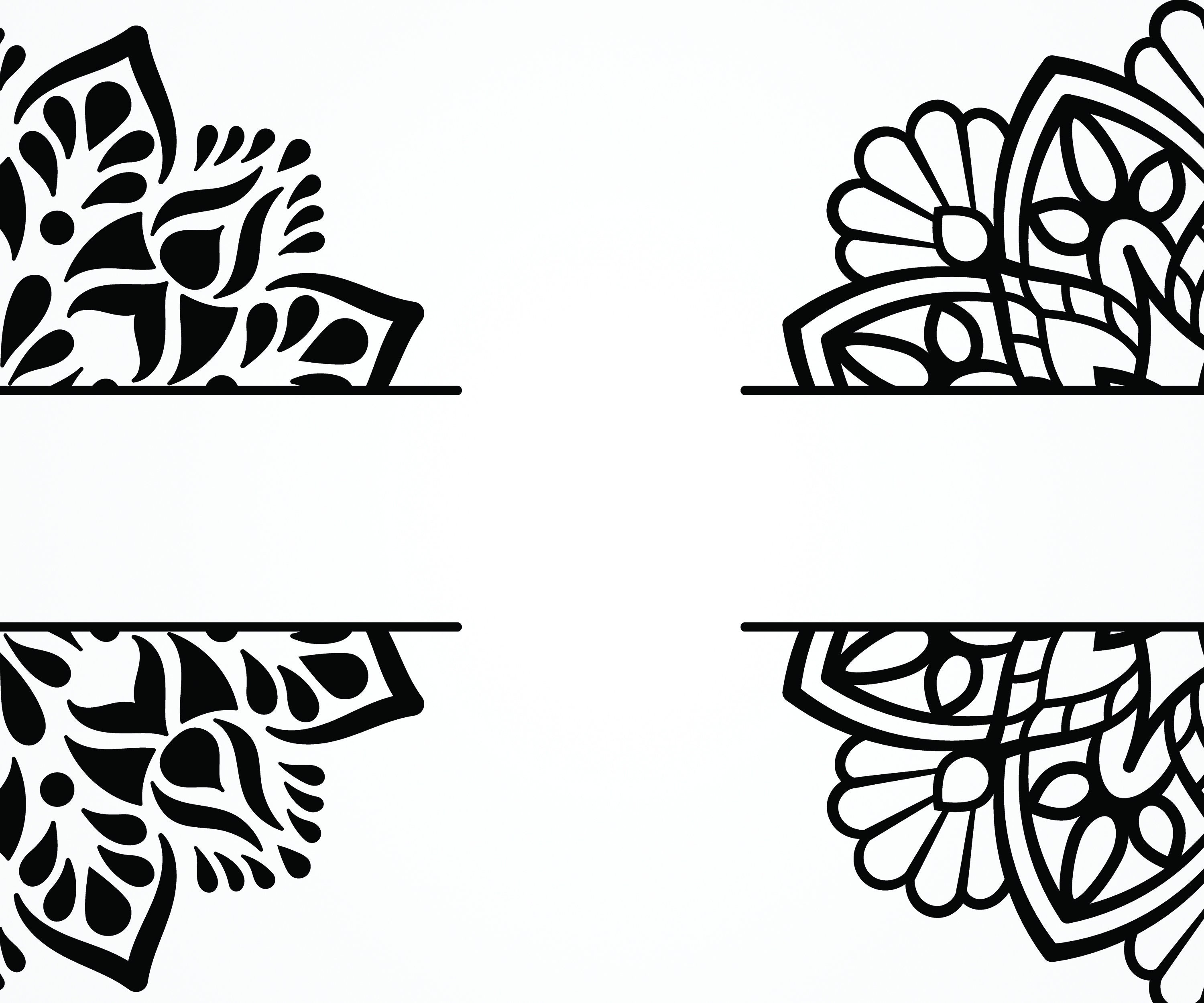 Mandala Split Monogram Mandala Split Bundle Mandala Split - Etsy