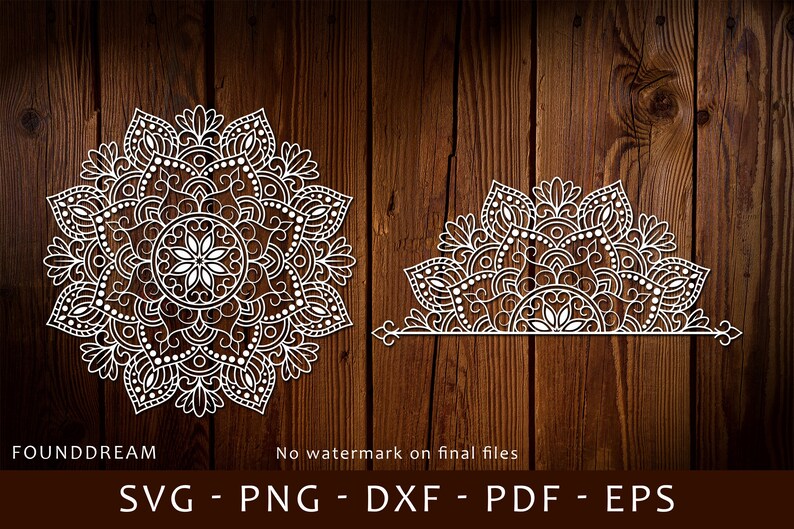 Mandala and Arrow Half Mandala Cut Files Half Mandala Svg - Etsy