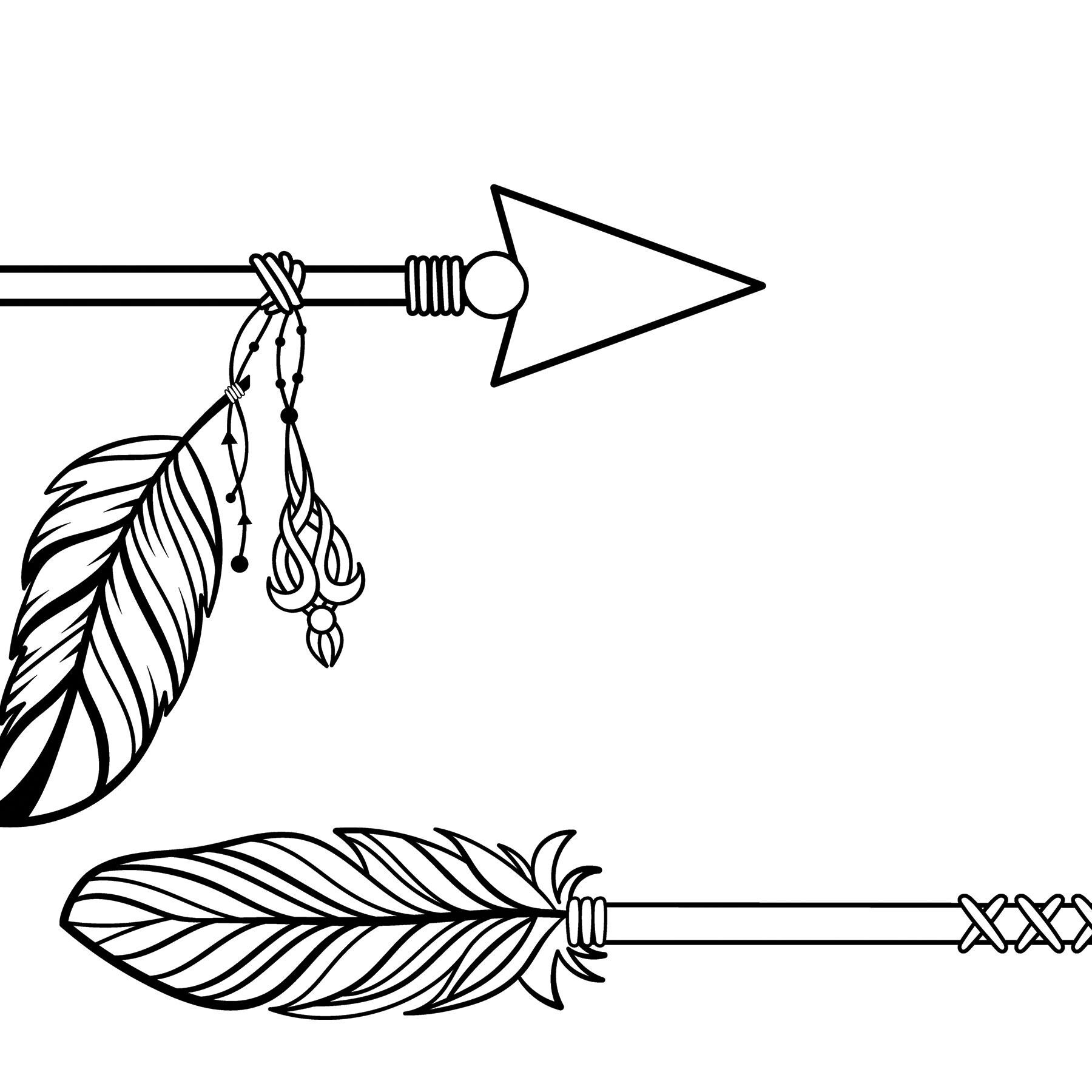 Set of Hand-drawn Decorative Arrows | Bohemian Arrow Clipart Set - Etsy