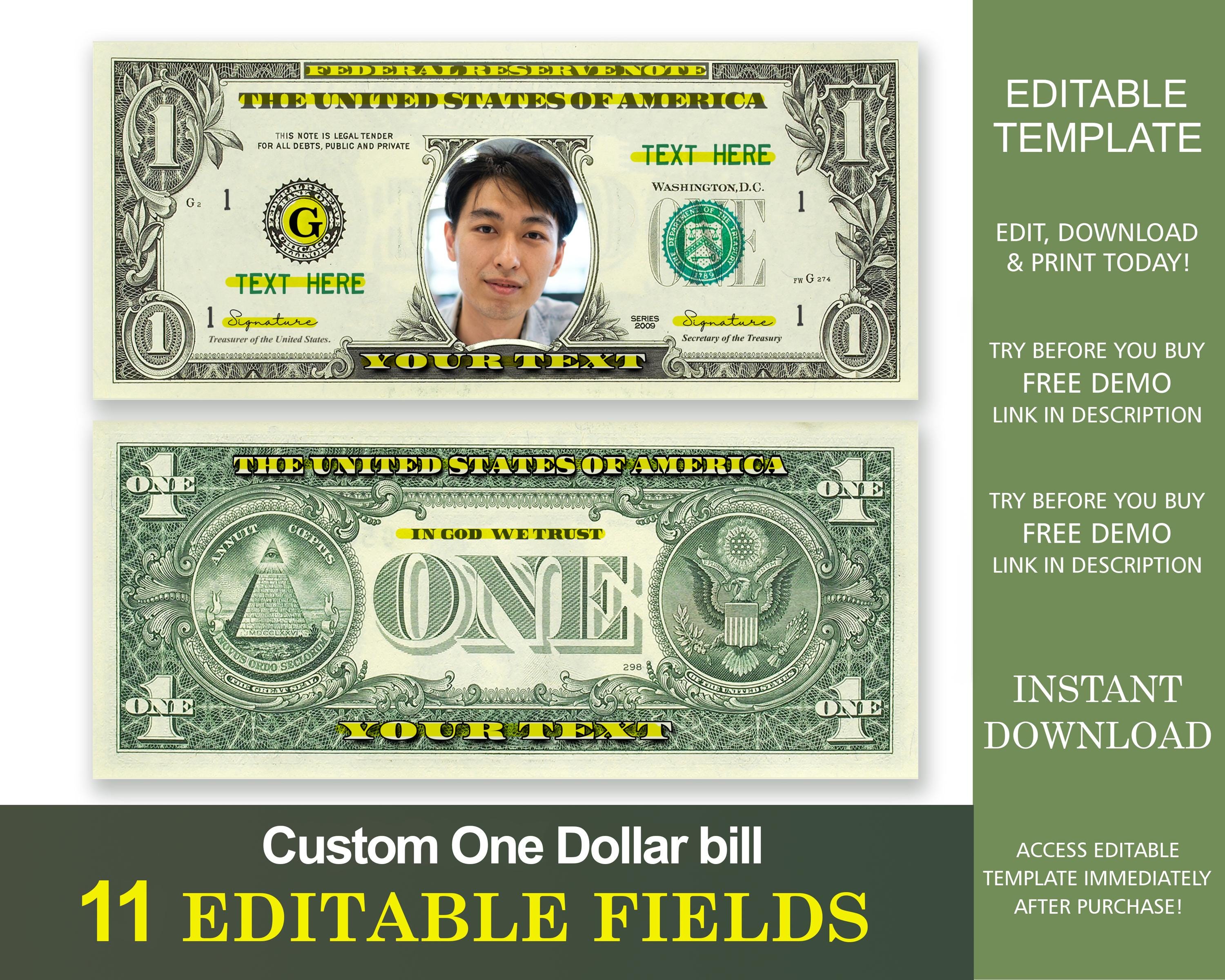 One Dollar Template Dollar Bill Template Royalty Free Images, Stock