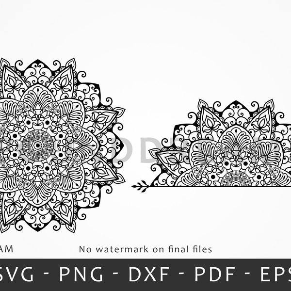 Mandala Svg - Etsy