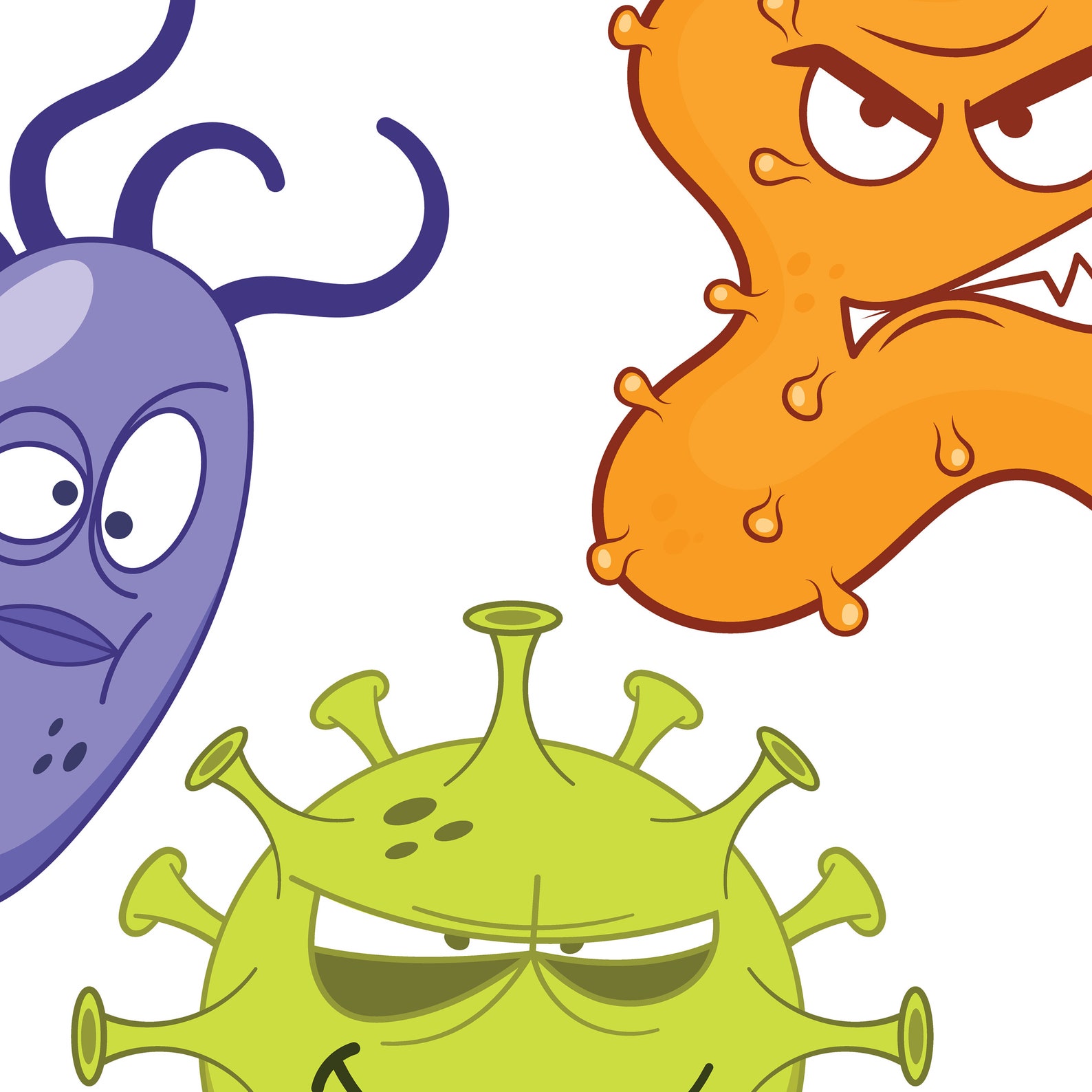 Virus SVG Bacteria SVG Germs Disease SVG Microbe Clip Art - Etsy UK