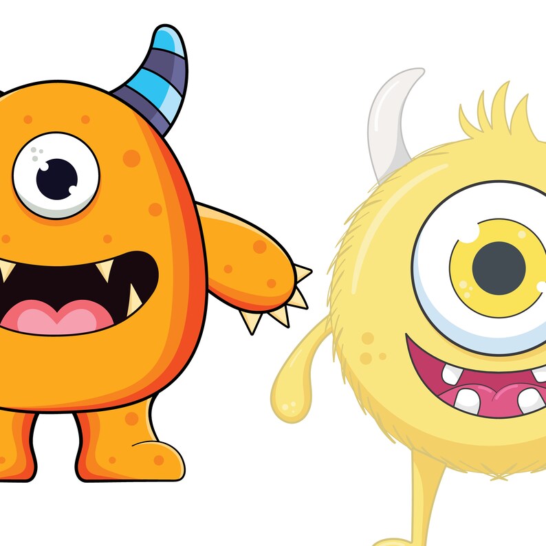 Little Monster Clipart / Monsters Clip Art / Monsters vector / | Etsy