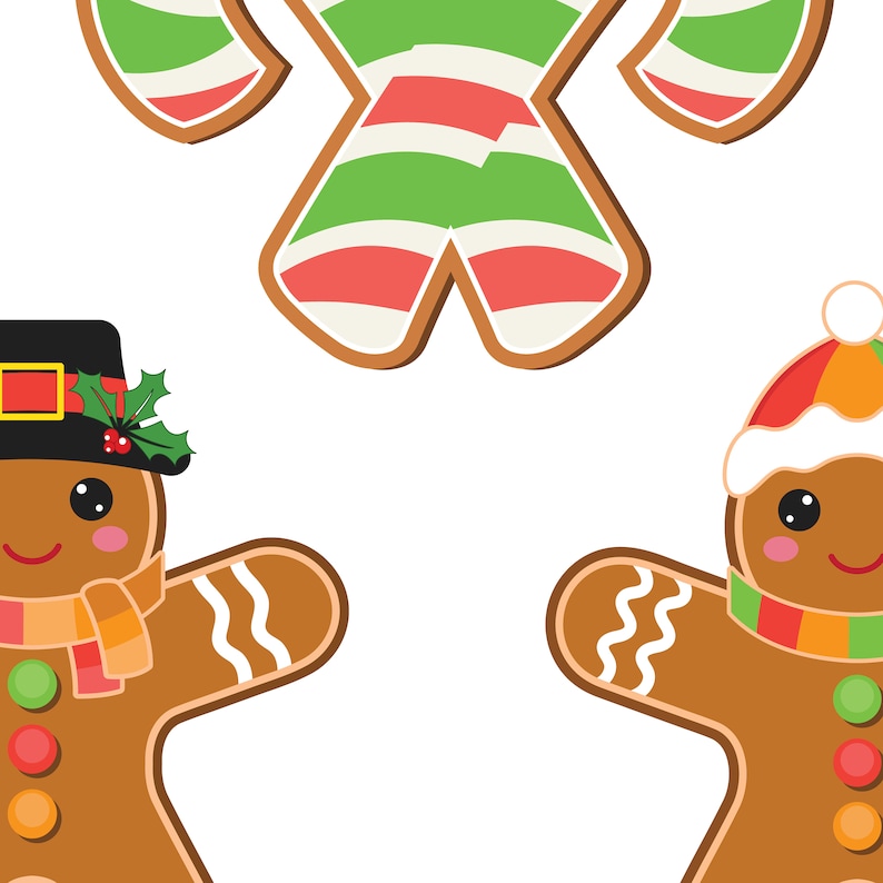 Gingerbread Clipart Gingerbread SVG Christmas Cookies - Etsy