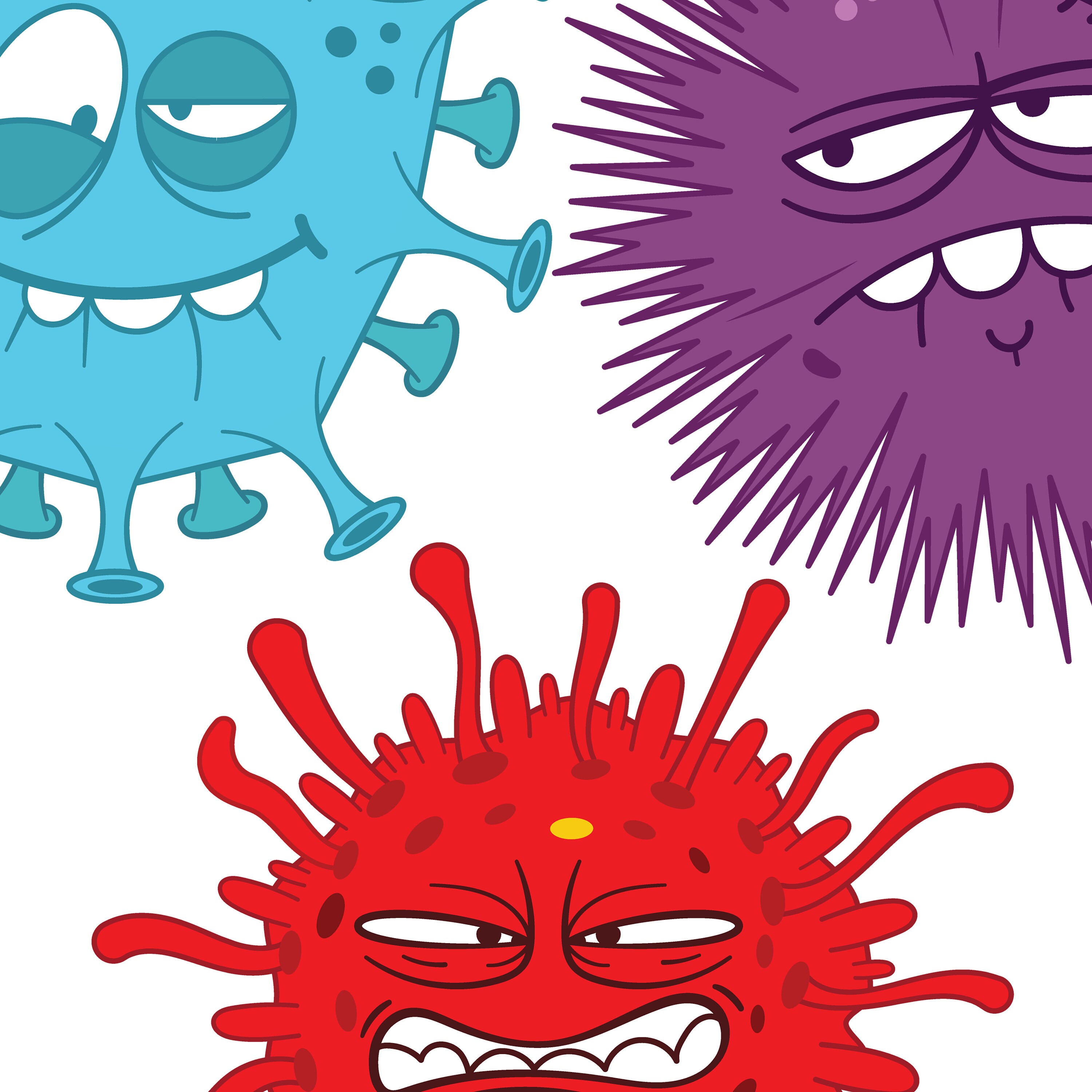 Virus SVG Bacteria SVG Germs Disease SVG Microbe Clip Art | Etsy