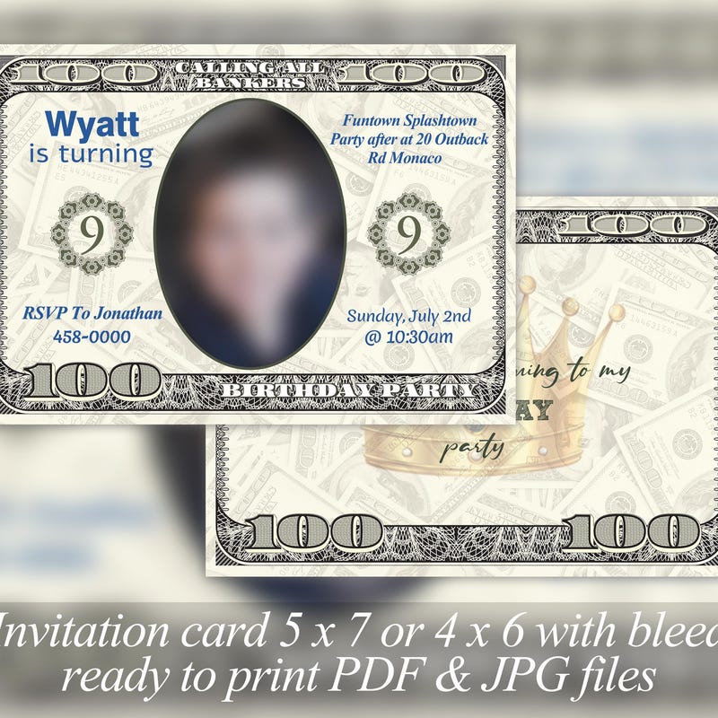 Credit Card Invitation - Etsy