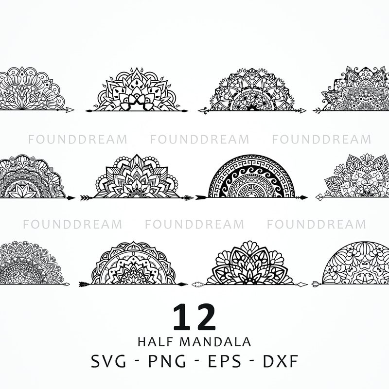Mandala Clipart - Etsy