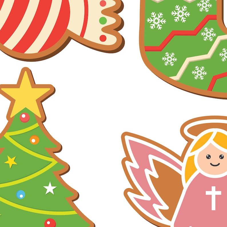 Gingerbread Clipart Gingerbread SVG Christmas Cookies - Etsy
