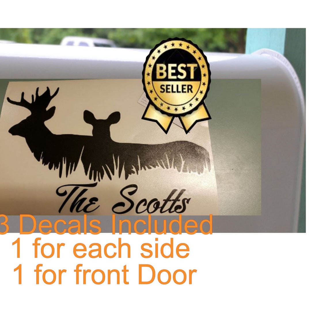 Mail Box Decals Yeti Cooler Decal deer House Address Buck - Etsy