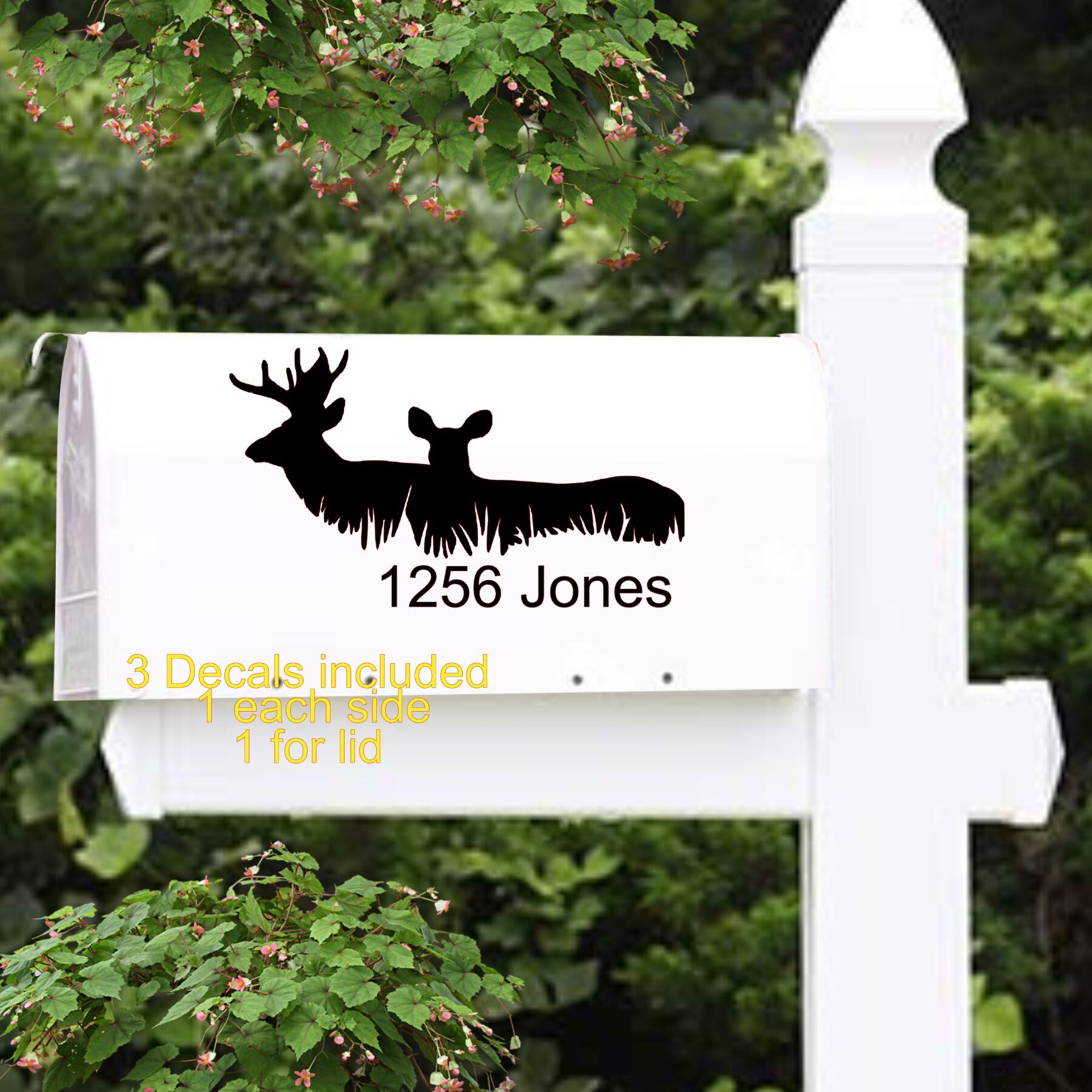 Mail Box Decals Yeti Cooler Decal deer House Address Buck - Etsy
