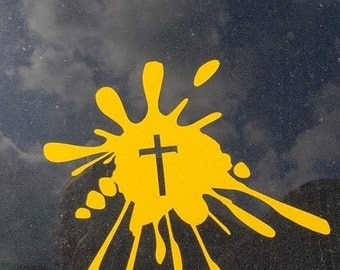 Paint Splatter Cross - Etsy