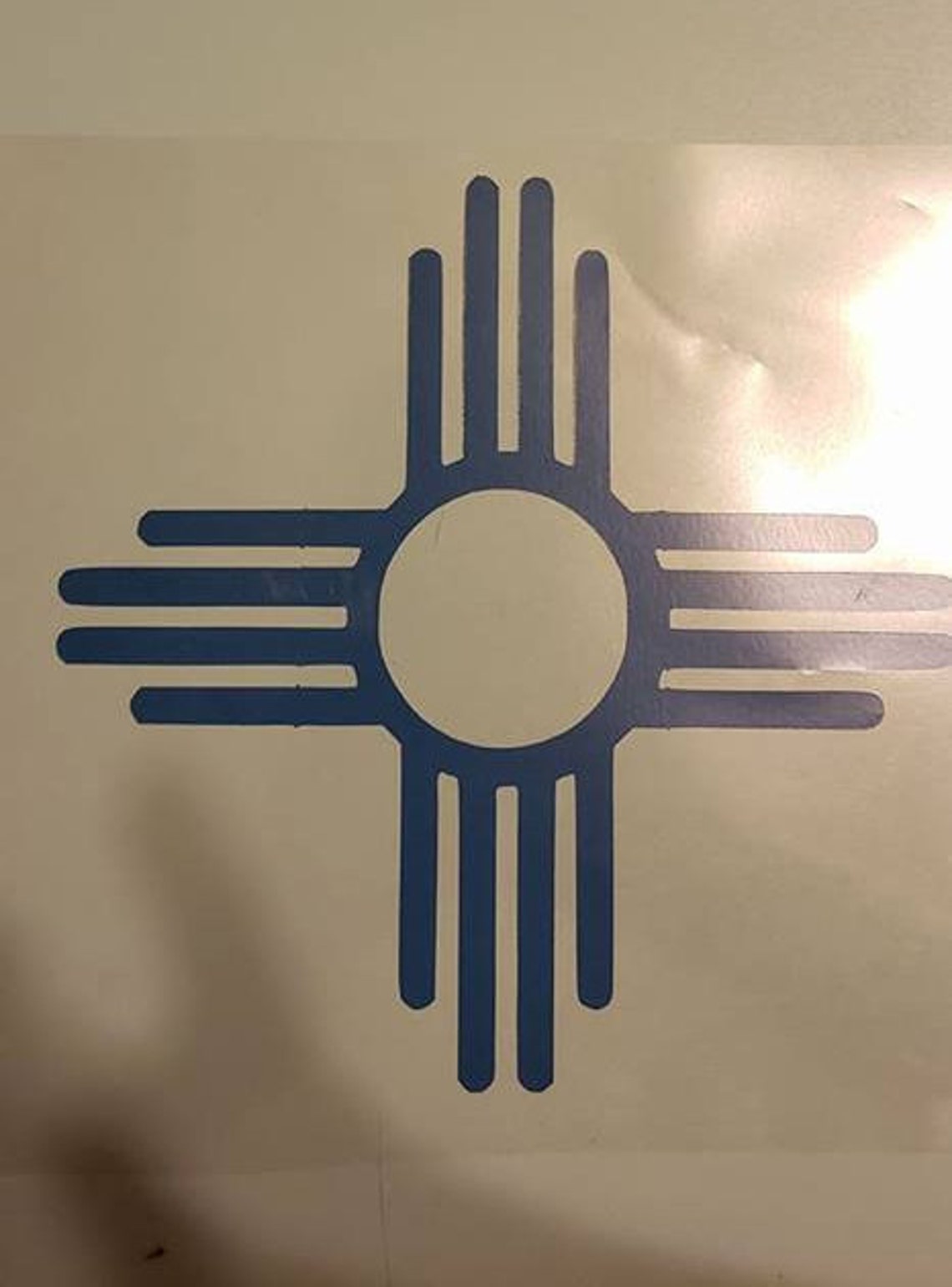 Zia Iron on Round Center Decal,stick on Vinyl Decals,htv Decal, Iron on ...