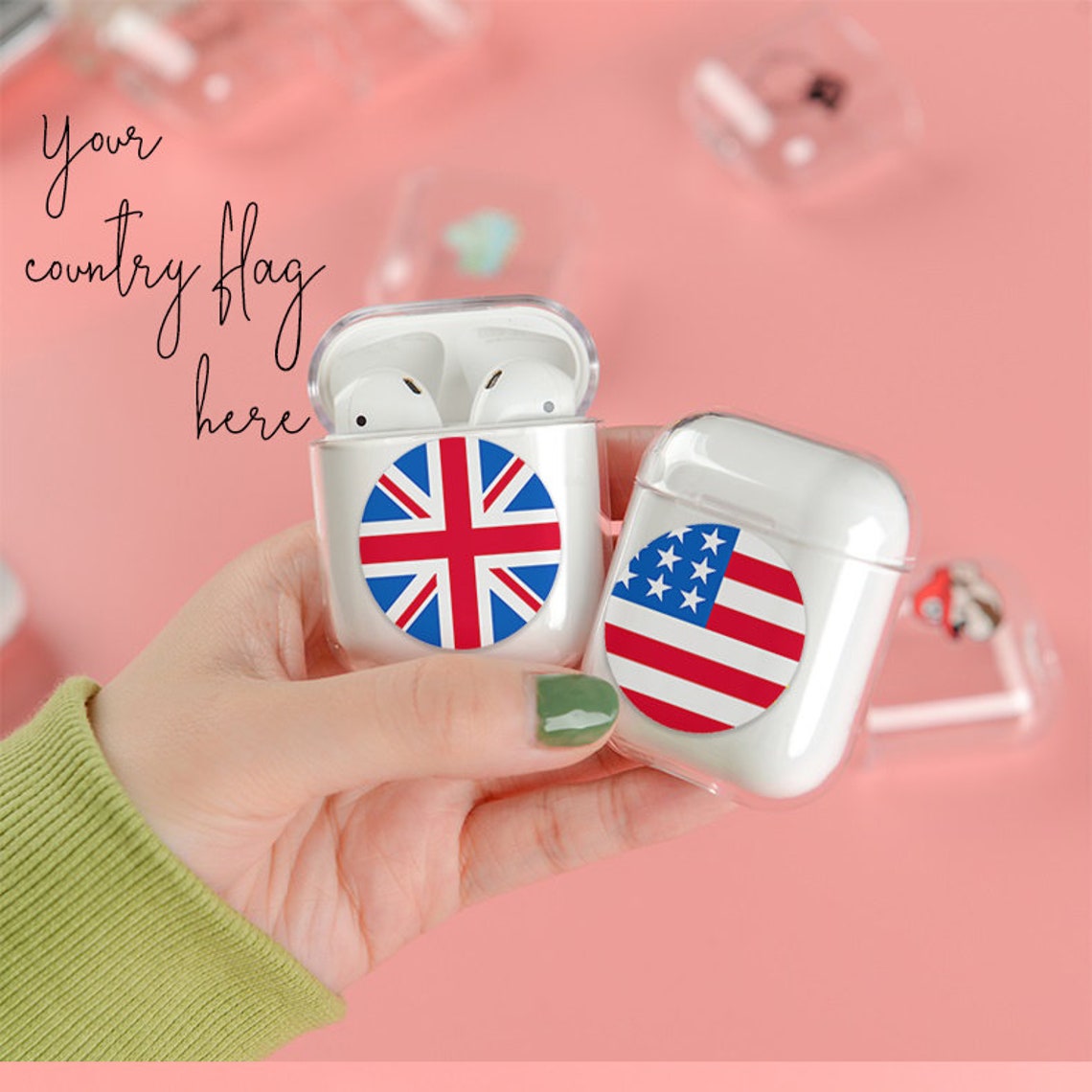 Your Country Flag Airpod Case With Keychain Airpods Pro Case | Etsy