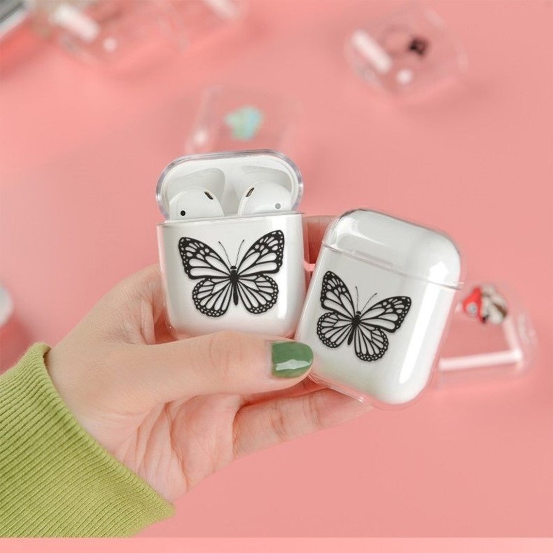 Butterfly AirPod Case with keychain AirPods Pro case | Etsy