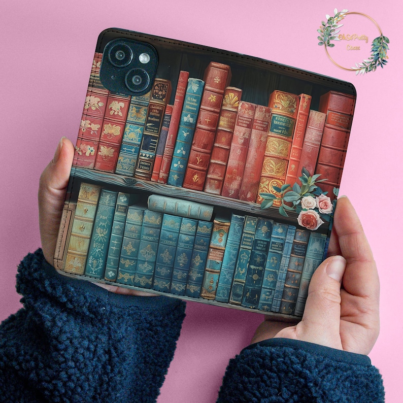 Book Cover Faux Leather Wallet Flip Case for iPhone 17 16 15 Pro Max 14 ...