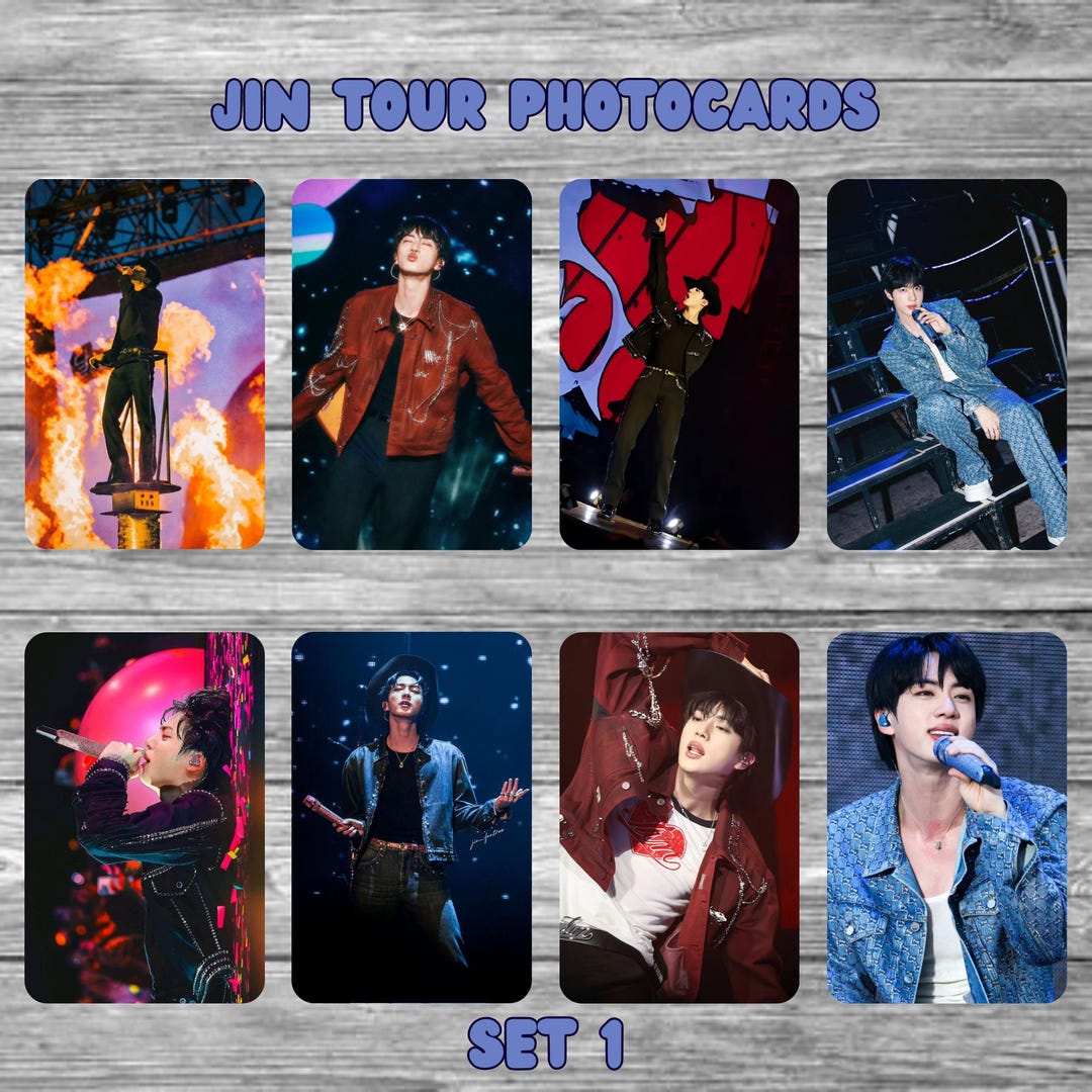 Jin Photocards | Kpop Set of 8 - Etsy