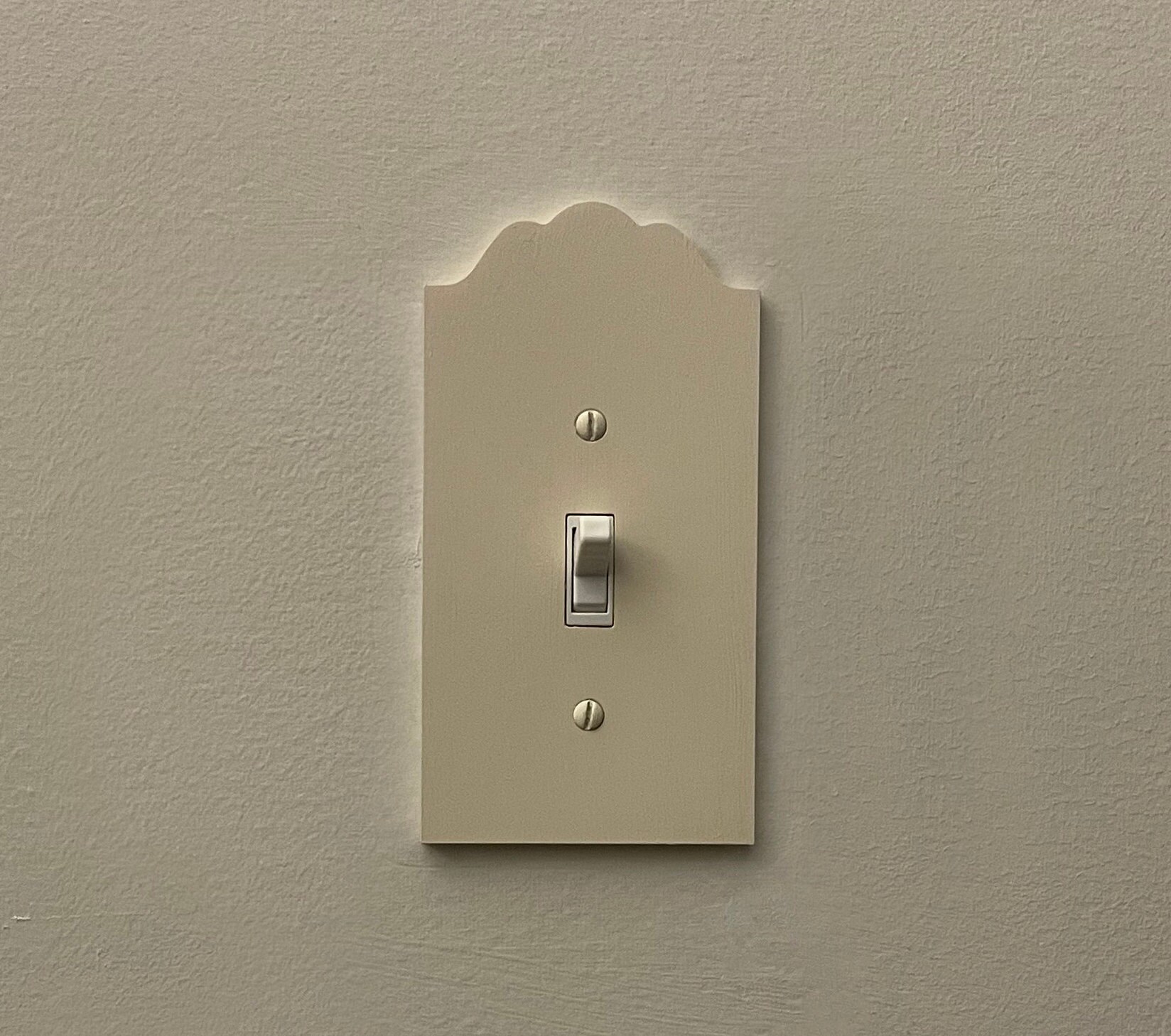 Scroll Top - Primitive Colonial Light Switch Cover - Ready to Paint ...