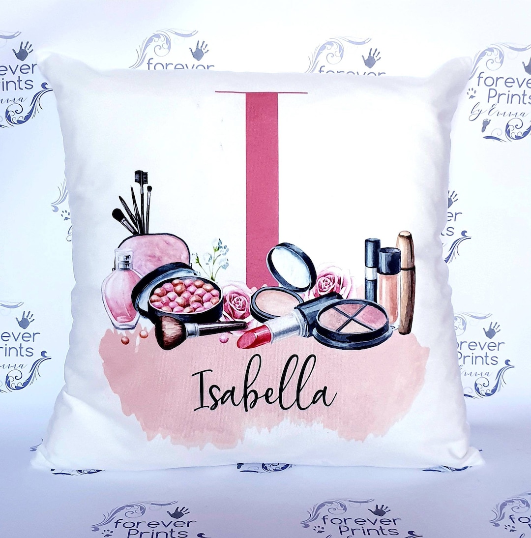 Personalised makeup pillow, makeup gift, girls pillow - Etsy.de