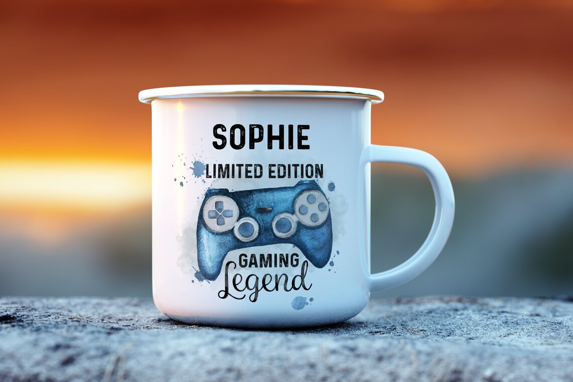 Gamer Mug Enamel Gamer Cup Gamer Gift | Etsy